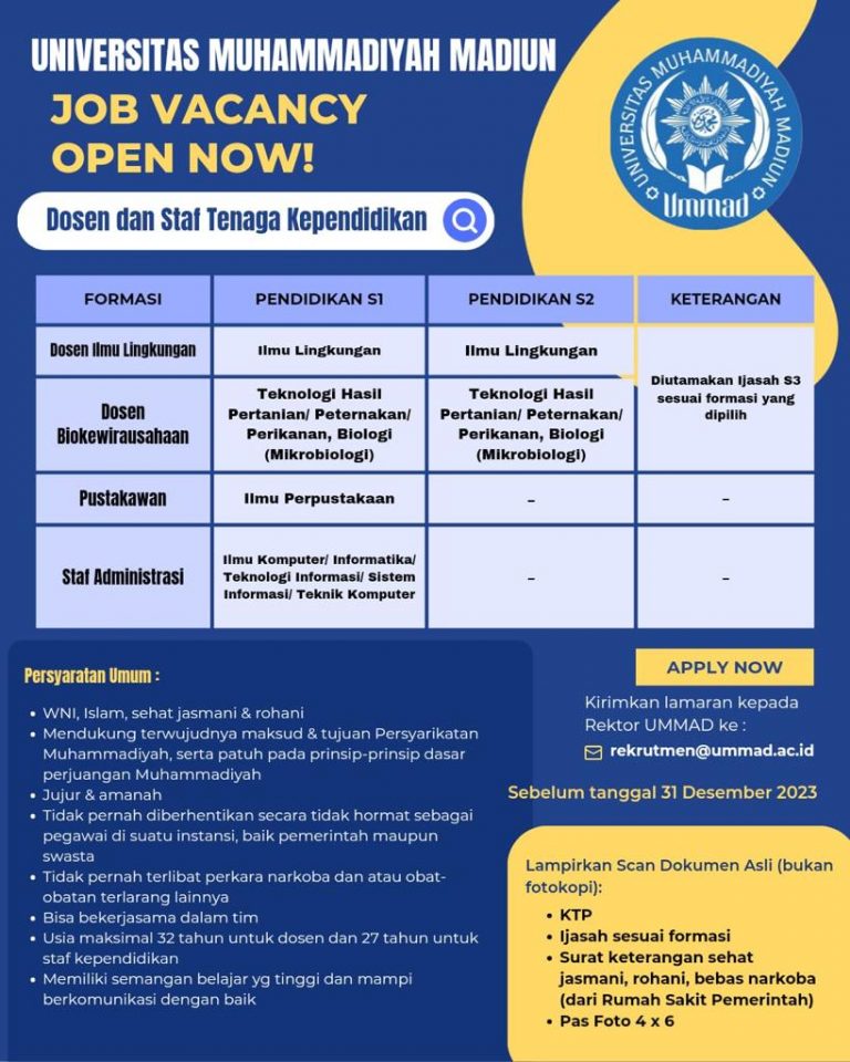 UNIVERSITAS MUHAMMADIYAH MADIUN – Dari Umat, Oleh UMMAD, Untuk Umat